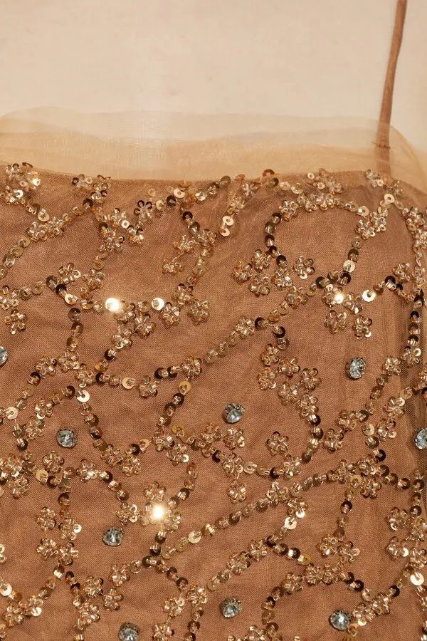 Munthe Nannali" Sequined Mesh Top