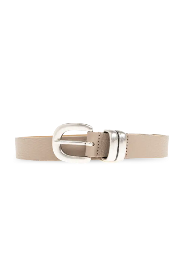 BY MALENE BIRGER Zoilo" Leather Belt - Beige