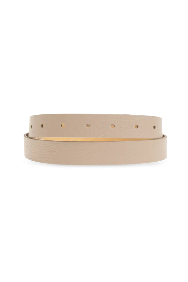 BY MALENE BIRGER Zoilo" Leather Belt - Beige