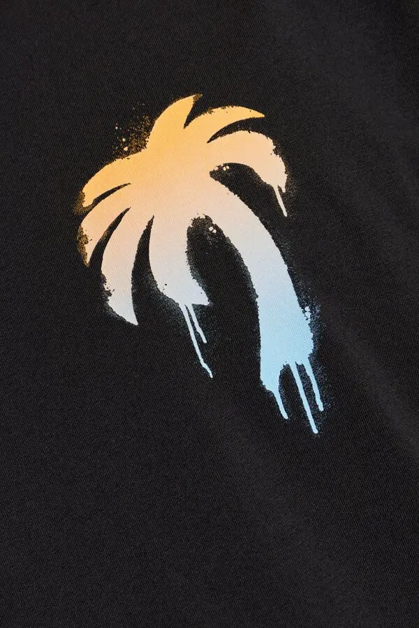 Palm Angels T-shirt With Print - Black
