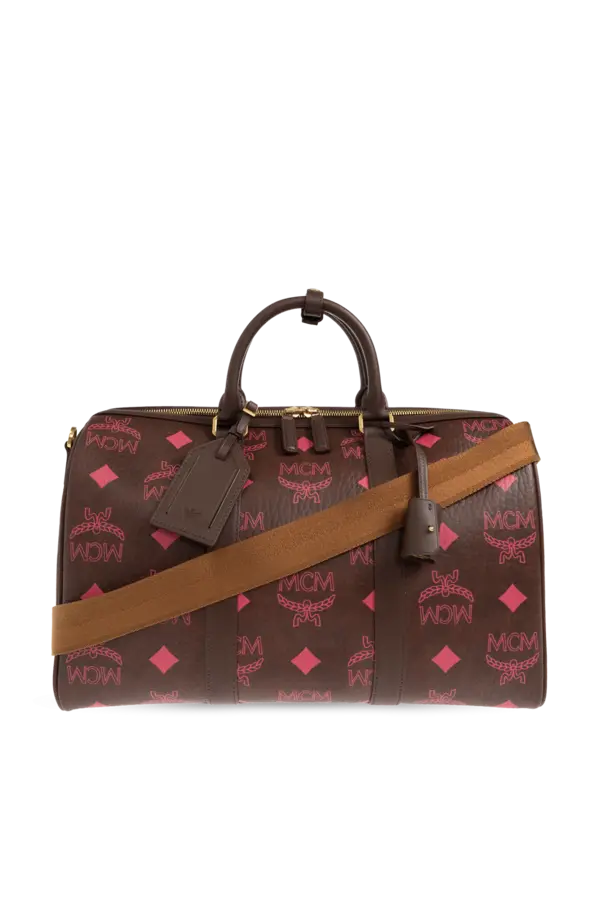 Mcm Ottomar" Leather Monogrammed Travel Bag - Brown