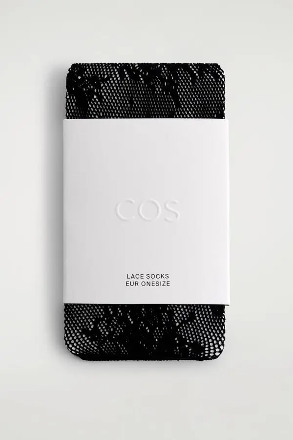 Cos Floral-jacquard Lace Socks - Black