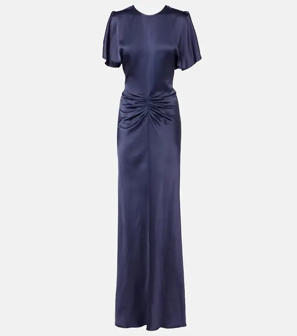 Victoria Beckham Isabella Gathered Gown - Blue