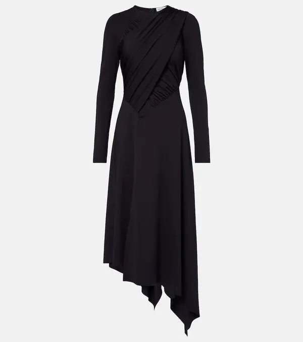 Victoria Beckham Draped Jersey Wrap Dress - Black