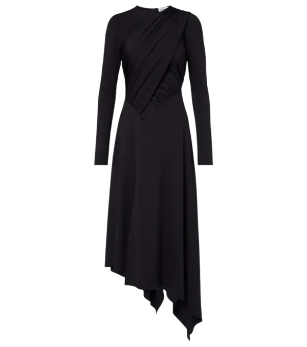 Victoria Beckham Draped Jersey Wrap Dress - Black