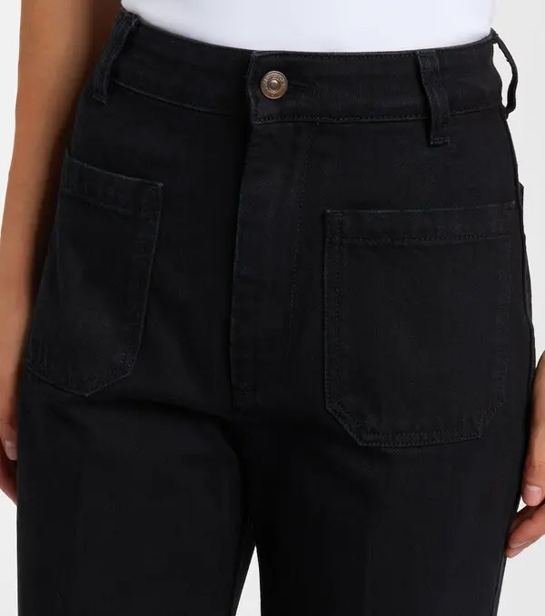 Victoria Beckham Alina Wide-leg Jeans - Black