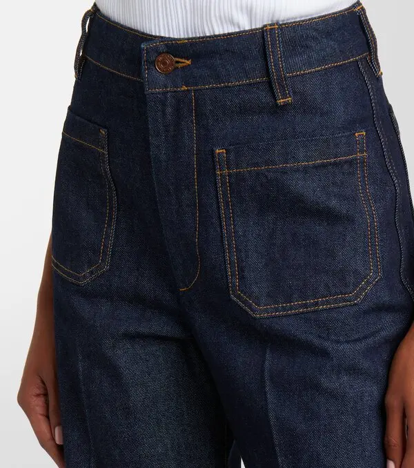 Victoria Beckham Alina Wide-leg Jeans - Blue