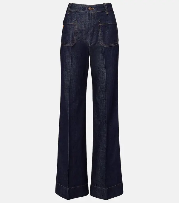 Victoria Beckham Alina Wide-leg Jeans - Blue
