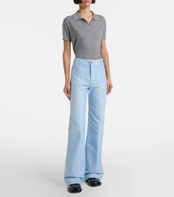 Victoria Beckham Alina Wide-leg Jeans - Blue