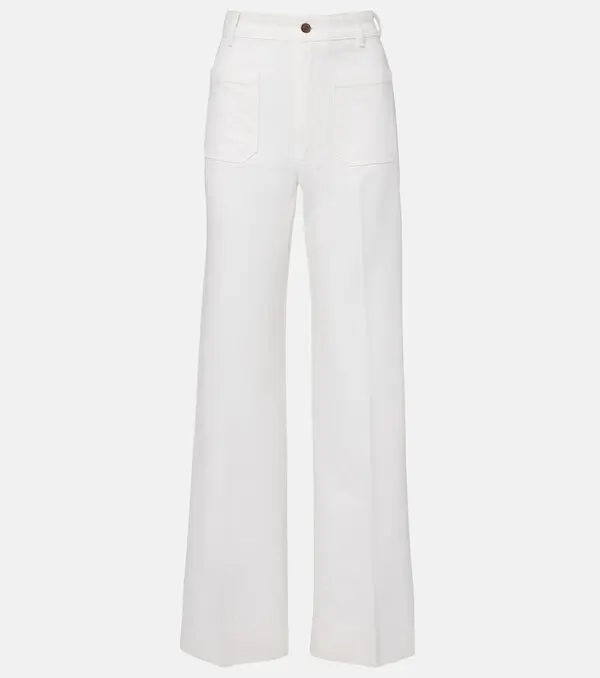 Victoria Beckham Alina Wide-leg Jeans - White