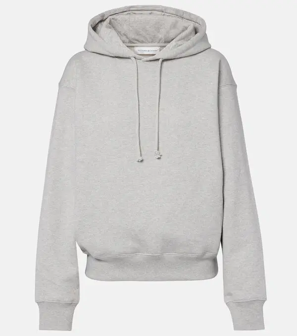 Victoria Beckham Cotton Jersey Hoodie - Grey