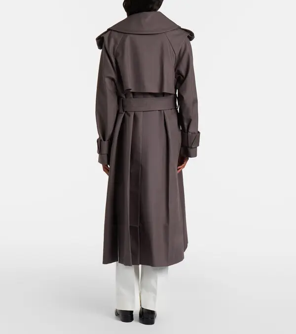 Victoria Beckham Philippa Cotton Trench Coat - Grey