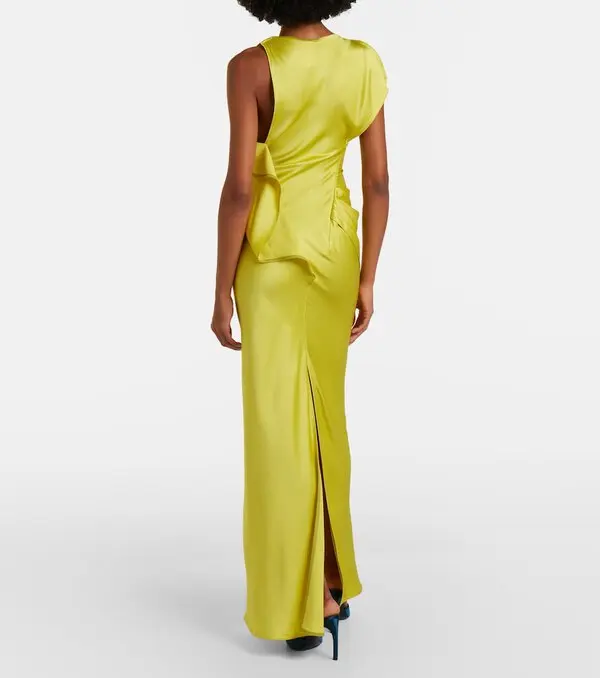 Victoria Beckham Draped Gown - Yellow