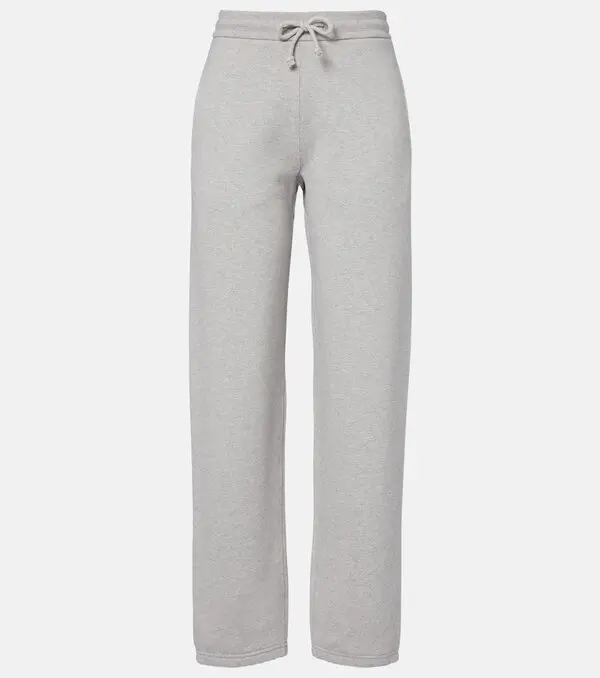 Victoria Beckham Jules Cotton Jersey Sweatpants - Grey