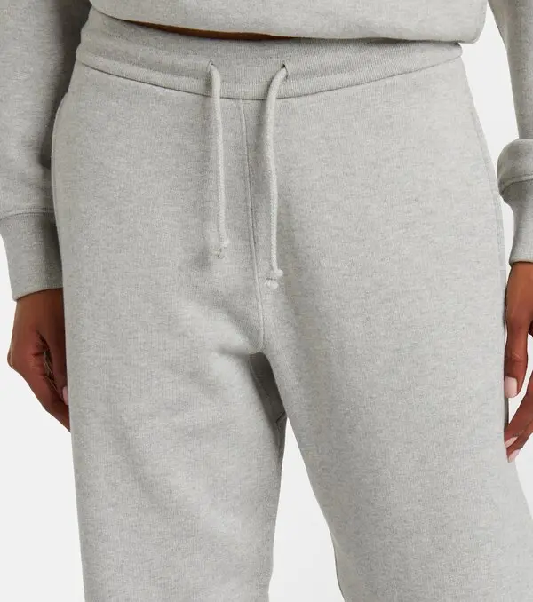 Victoria Beckham Jules Cotton Jersey Sweatpants - Grey