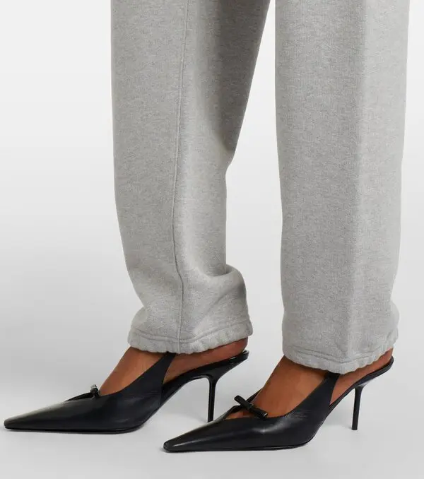 Victoria Beckham Jules Cotton Jersey Sweatpants - Grey