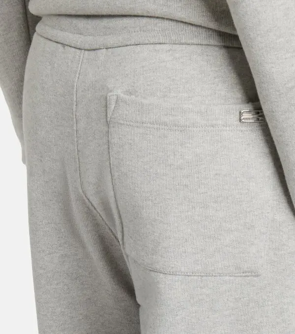 Victoria Beckham Jules Cotton Jersey Sweatpants - Grey