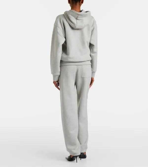 Victoria Beckham Jules Cotton Jersey Sweatpants - Grey