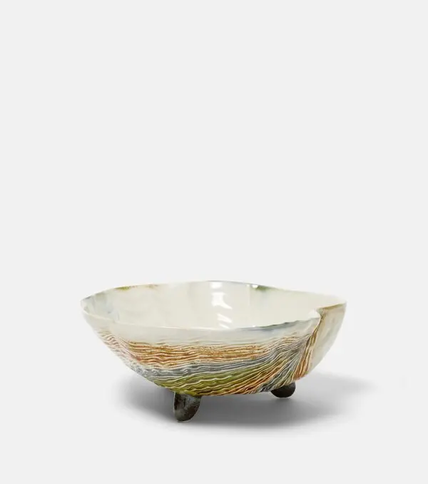 BORDALLO PINHEIRO Oyster & Scallops Ceramic Salad Bowl - Multicoloured