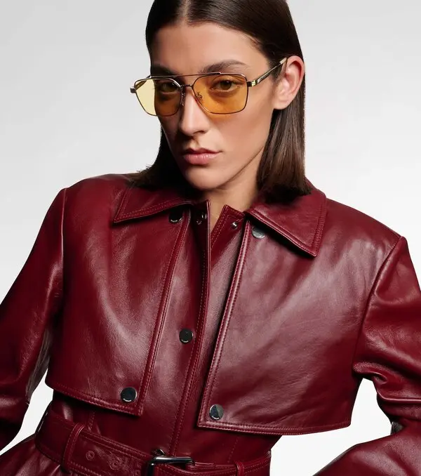 Fendi Sky Rectangular Sunglasses - Yellow