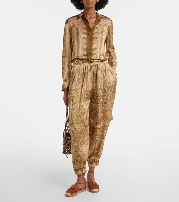 JIMMY CHOO Lemi Embellished Suede Espadrilles - Brown