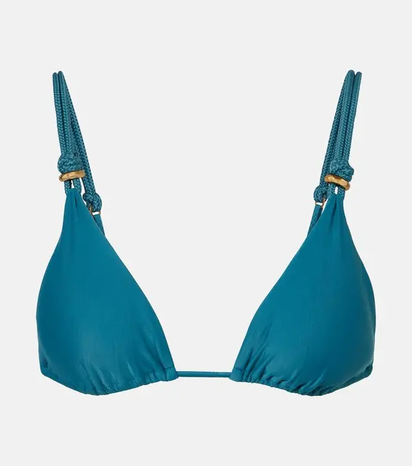 VIX PAULA HERMANNY Triangle Bikini Top With Adjustable Straps - Blue