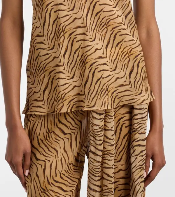 VIX PAULA HERMANNY X Rosie Huntington-whiteley Printed Halterneck Top - Brown