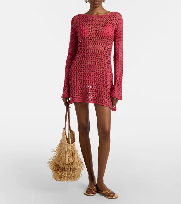 VIX PAULA HERMANNY Belle Open-knit Beach Cover-up