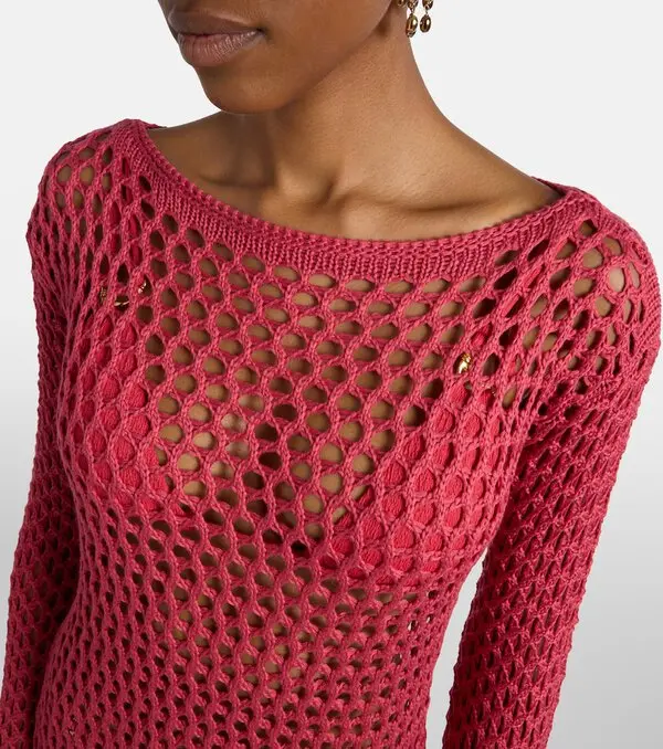 VIX PAULA HERMANNY Belle Open-knit Beach Cover-up