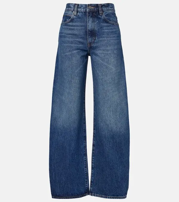 FRAME The Bow Barrel-leg Jeans - Blue