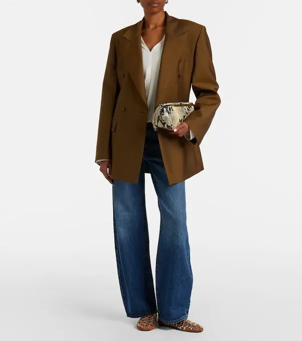 FRAME The Bow Barrel-leg Jeans - Blue