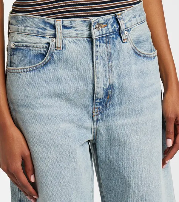 FRAME The Bow Crop Barrel-leg Jeans
