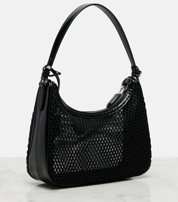 Prada Re-edition 2005 Mini Mesh Shoulder Bag - Black