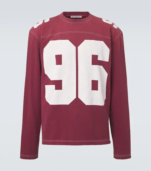 Acne Studios Printed Cotton Jersey T-shirt - Red