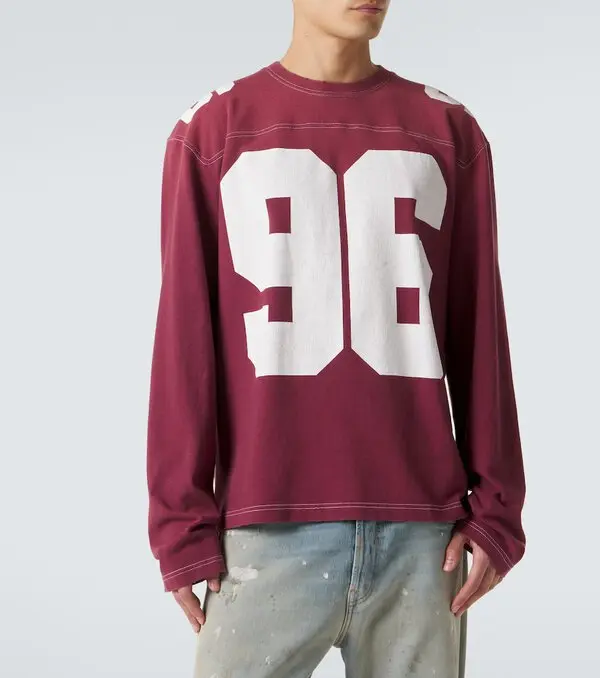 Acne Studios Printed Cotton Jersey T-shirt - Red