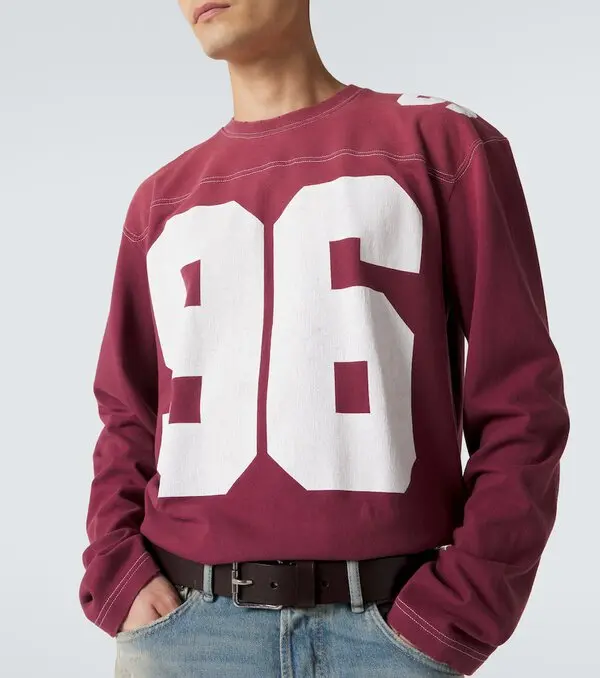 Acne Studios Printed Cotton Jersey T-shirt - Red