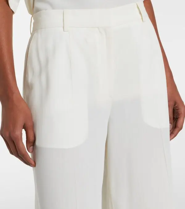TOTEME Semi-sheer Bermuda Shorts - White