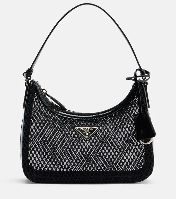Prada Re-edition 2005 Mini Mesh Shoulder Bag - Black
