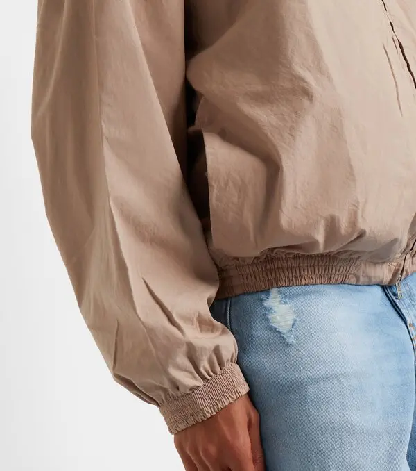 Acne Studios Logo Cotton Poplin Jacket - Beige