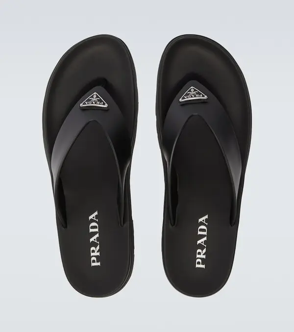 Prada Rubber Thong Sandals