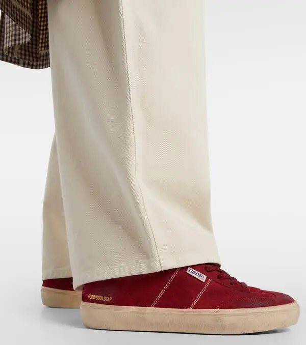 GOLDEN GOOSE Soul Star Suede Sneakers - Red