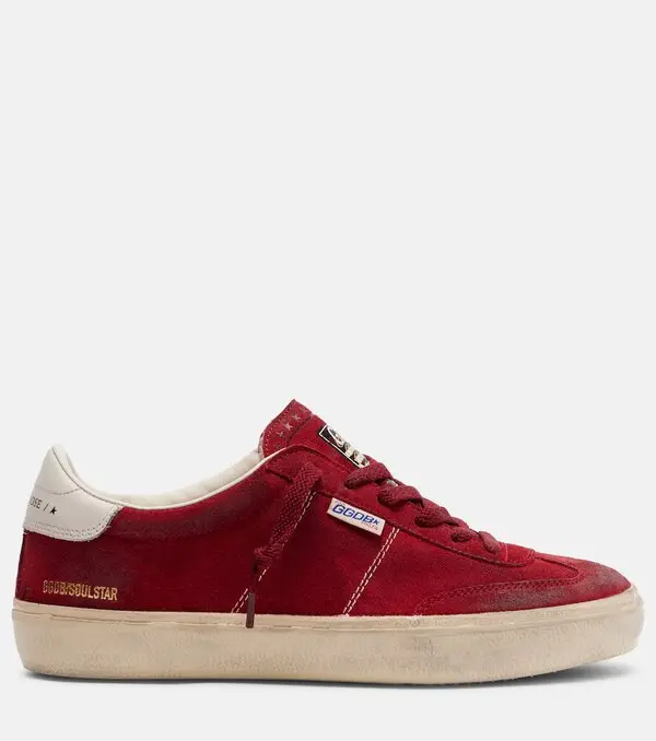 GOLDEN GOOSE Soul Star Suede Sneakers - Red