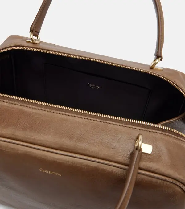 Calvin Klein America Medium Leather Bowling Bag