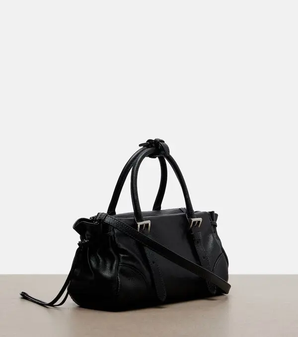 Prada Bonnie Small Leather Top-handle Bag - Black