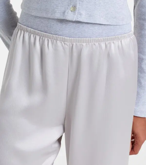 LESET Satin Wide-leg Pants