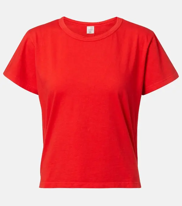 LESET Margo Cotton Jersey T-shirt In Cerise - Red