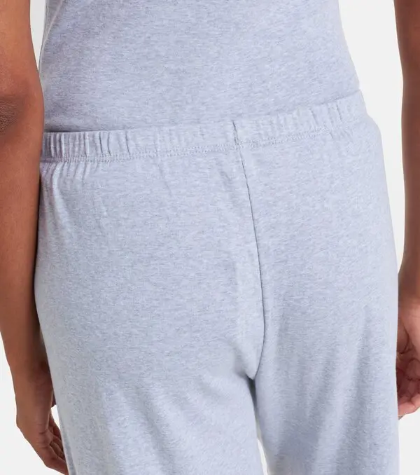 LESET Nando Cotton Jersey Wide Leg Sweatpants - Grey