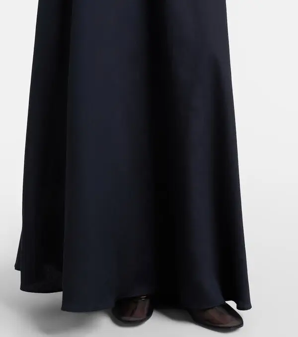 LESET Yoko Cotton Maxi Skirt - Black