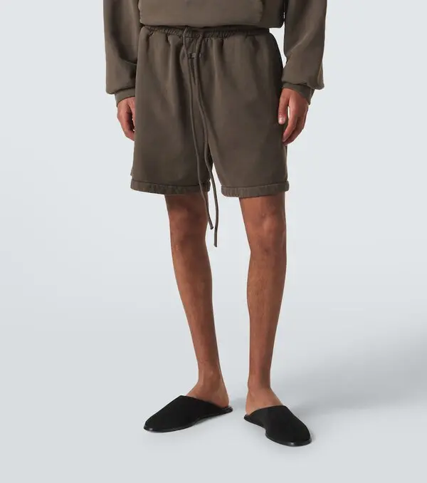 Fear Of God Cotton Jersey Relaxed Fit Drawstring Shorts - Brown