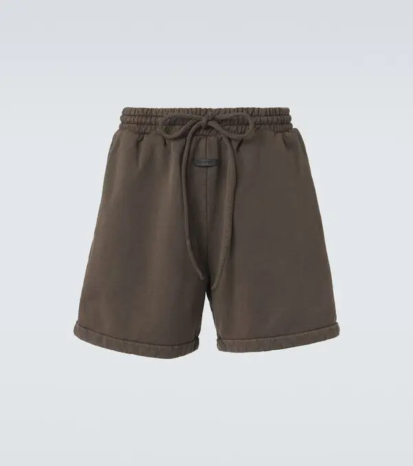 Fear Of God Cotton Jersey Relaxed Fit Drawstring Shorts - Brown